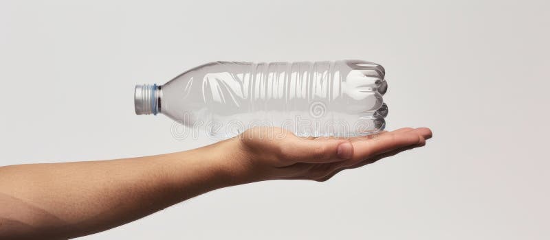 Hand with plastic bottle stock illustration. Illustration of ...