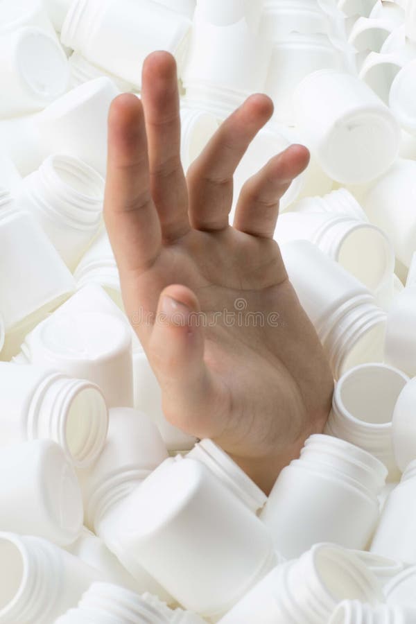 Hand between Plastic Containers Stock Image - Image of remedy, healthy ...