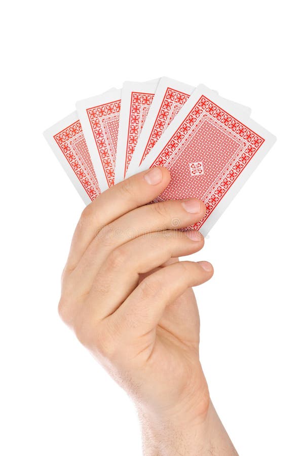 Hand with playing cards stock image. Image of currency - 2118561