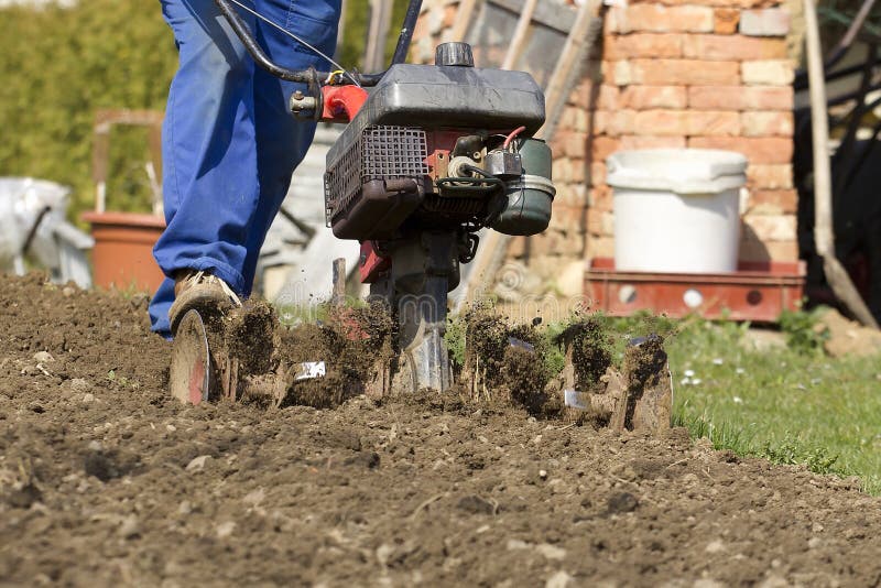 Hand plowing. stock image. Image of cultivate, caucasian - 52674559