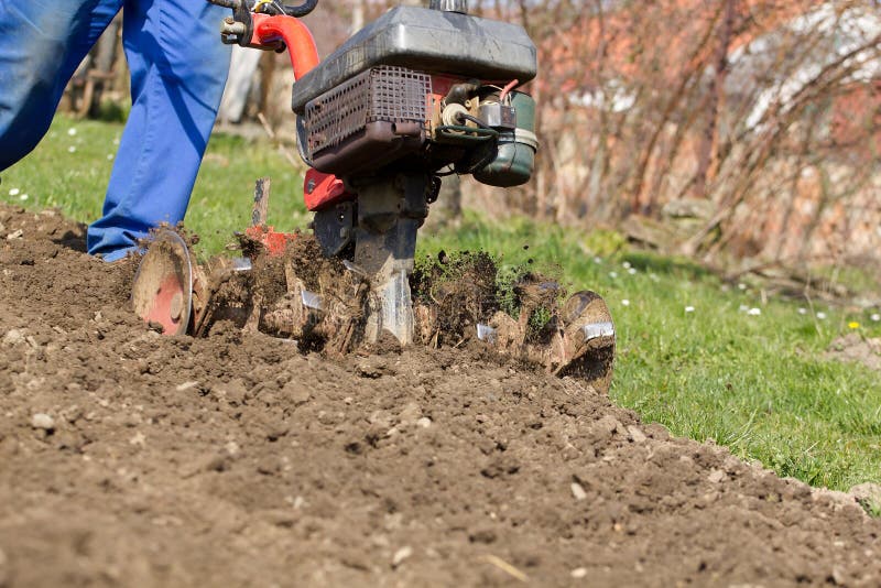 Hand plowing. stock image. Image of cultivate, caucasian - 52674559
