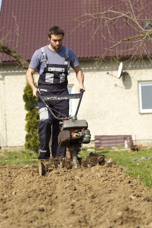 Hand plowing. stock image. Image of cultivate, caucasian - 52674559