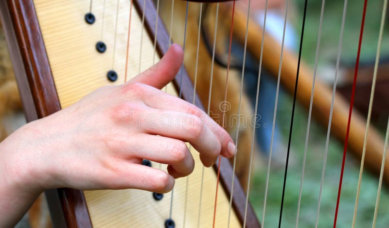 Harp stock photo. Image of woman, playing, performer - 22124960