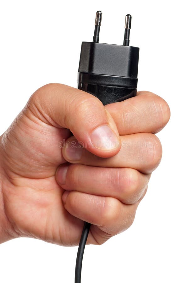 Hand with plug stock image. Image of inserting, connection - 27421553