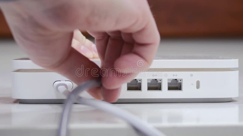 Ethernet Cable RJ45 Connected To the Personal Computer Stock Video ...