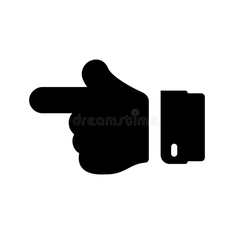 Hand Point Left Icon stock vector. Illustration of finger - 201218074