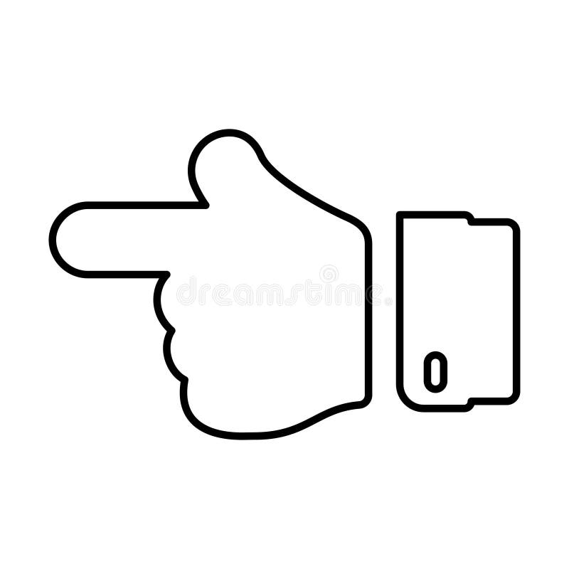 Hand Point Left Icon stock vector. Illustration of beautiful - 257538353