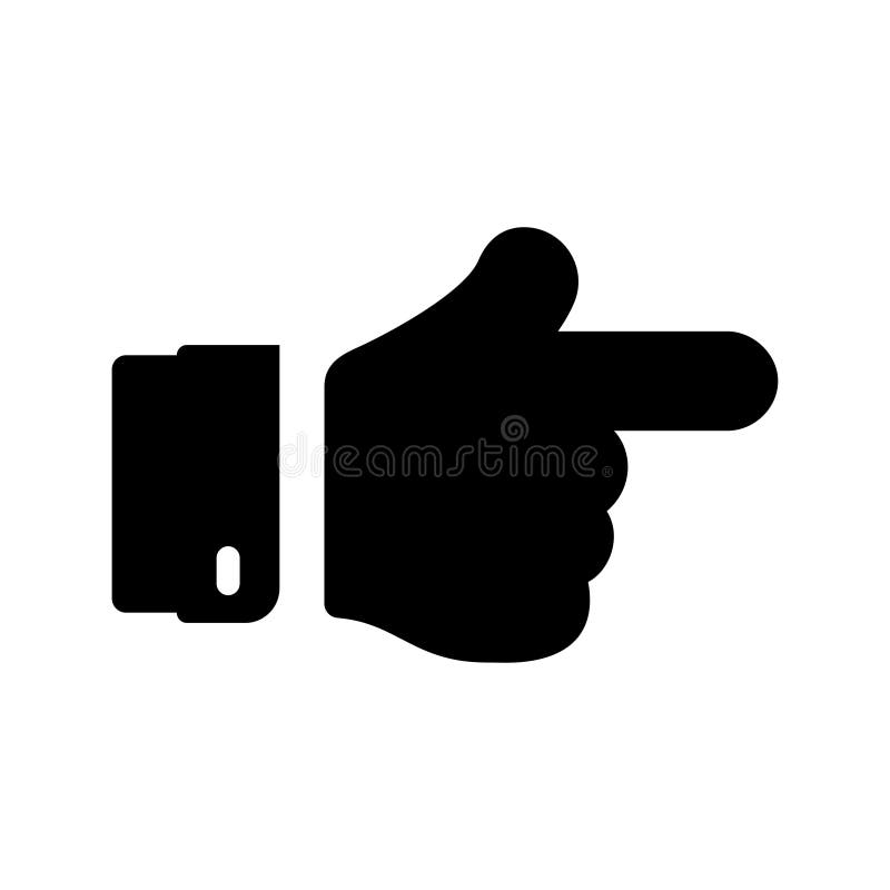 Man Point To the Right Thin Line Icon. Man with One Arm Down and Hand ...