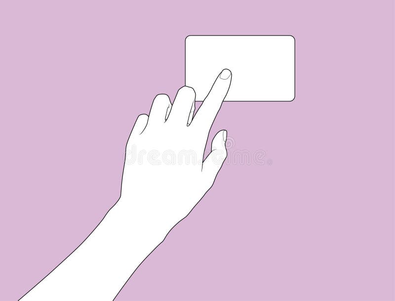 Hand Point To the Business Card Stock Vector - Illustration of white ...