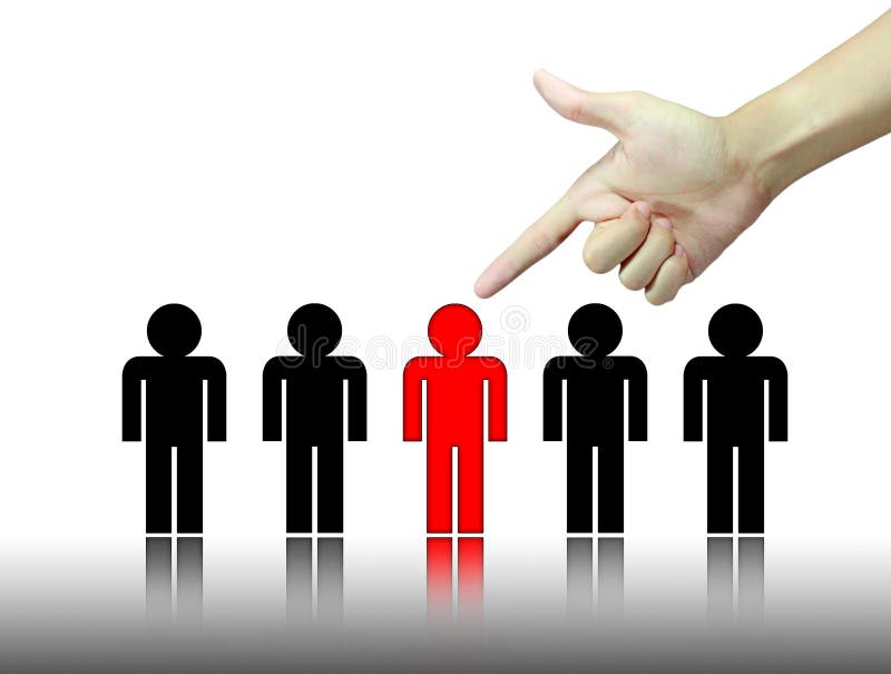Hand Point To Target People Stock Illustration - Illustration of hand ...