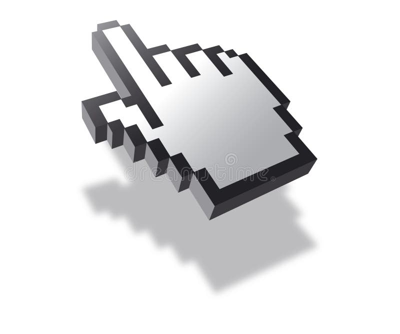 Hand pointer stock vector. Illustration of button, click - 22693616