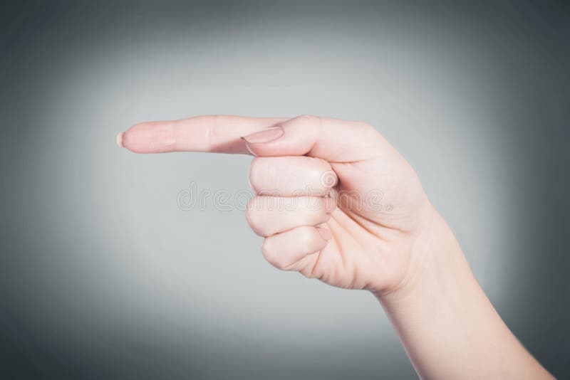 Hand Pointer with Forefingers Pointing Down. Index Finger To Show ...