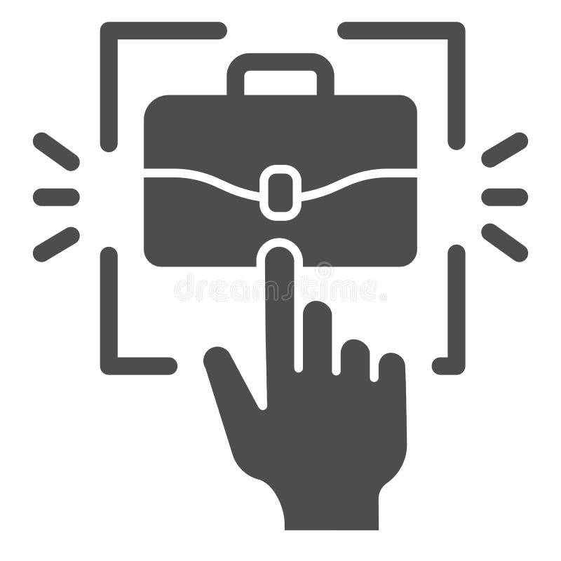 Hand Touching Portfolio Icon Stock Illustrations – 7 Hand Touching ...