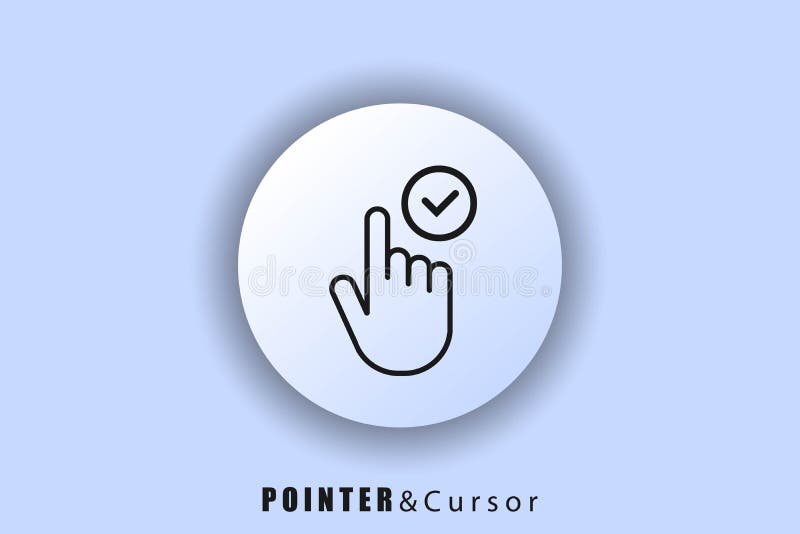 Hand Pointer Clicking Icon. Finger Click, Cursor. Button for Web. Icon ...