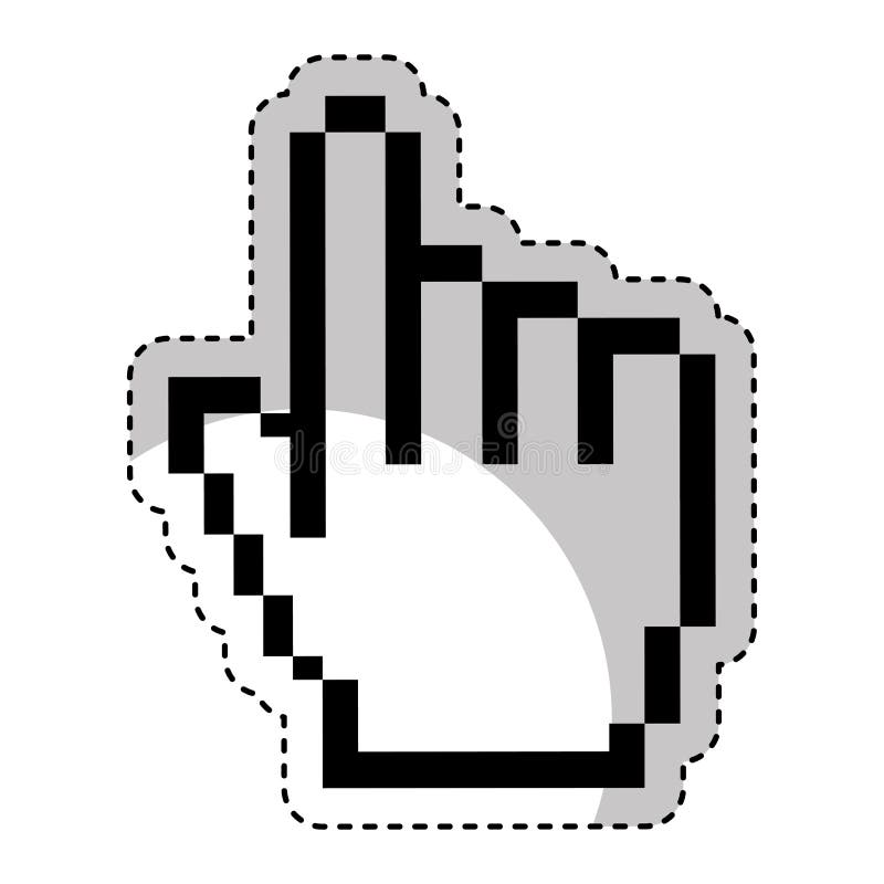 Hand pointer cursor icon stock illustration. Illustration of pointing ...