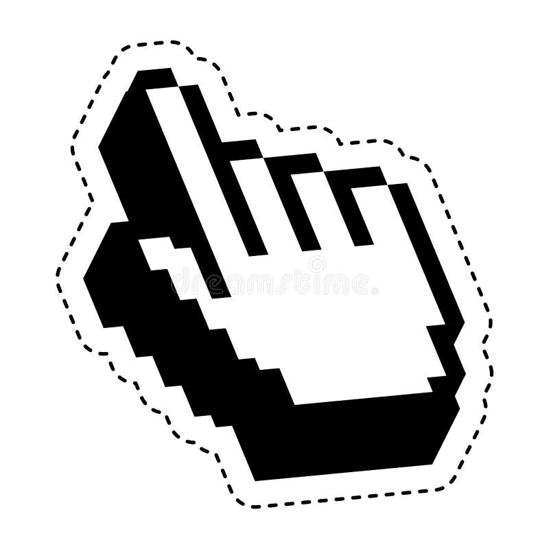 Hand pointer cursor icon stock illustration. Illustration of finger ...