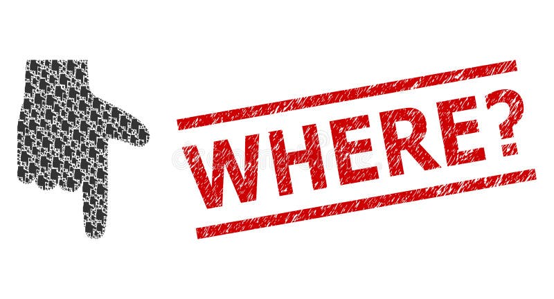 Hand Pointer Down Recursive Collage of Hand Pointer Down Icons and ...