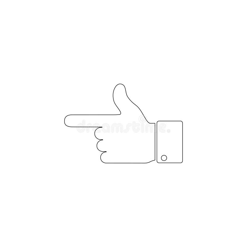 Hand Pointer. Flat Vector Icon Stock Vector - Illustration of hand ...