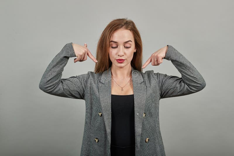 Hand Pointer with Forefinger Pointing Down. Index Finger To Show ...