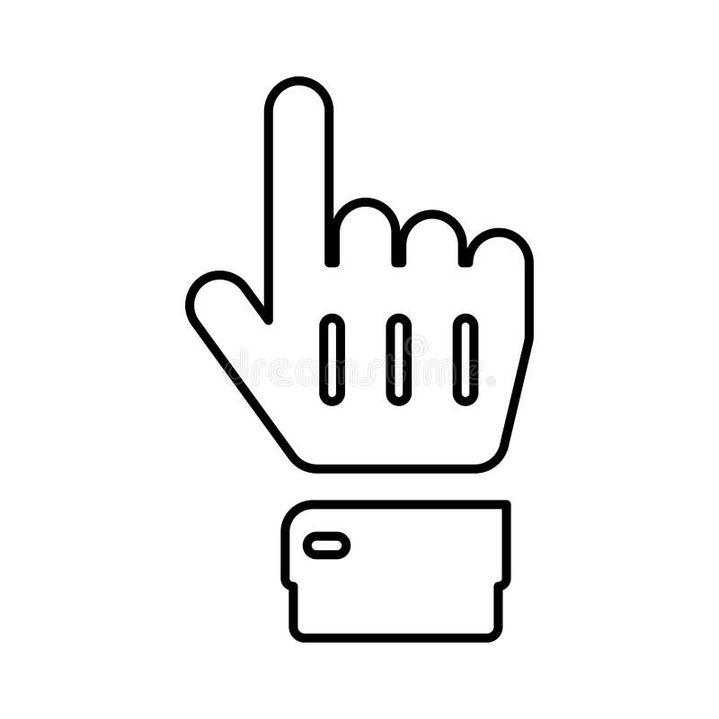 Hand Pointer Icon stock vector. Illustration of hand - 257538361