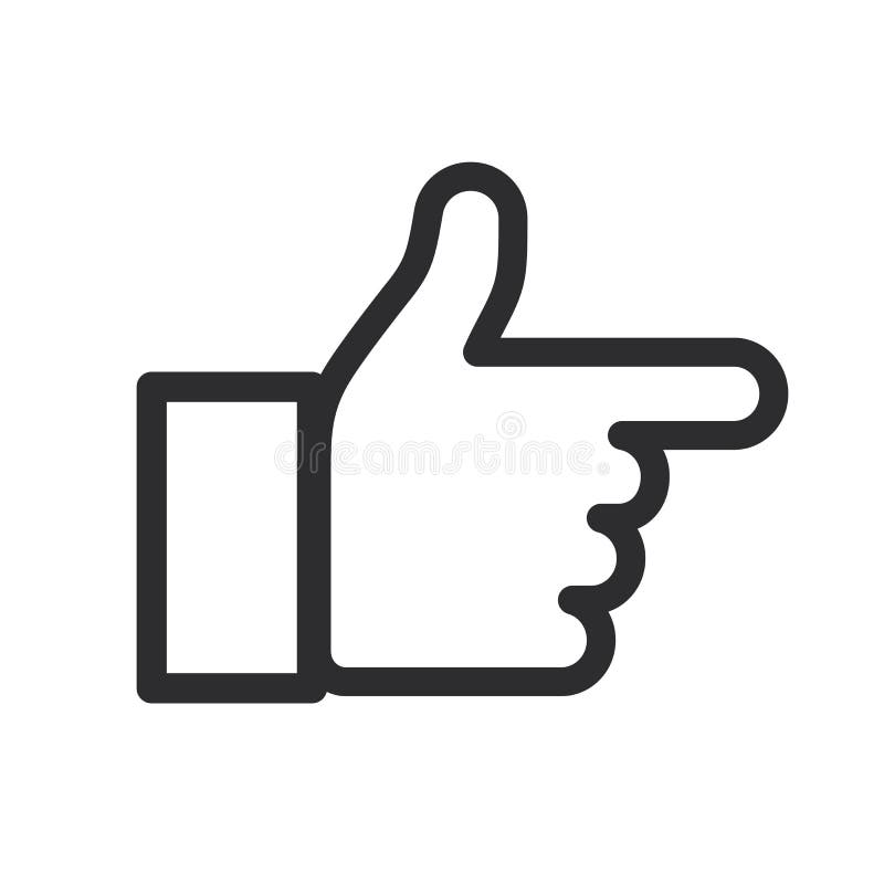 Hand Pointer Icon. Flat Style - Stock Vector Stock Vector ...