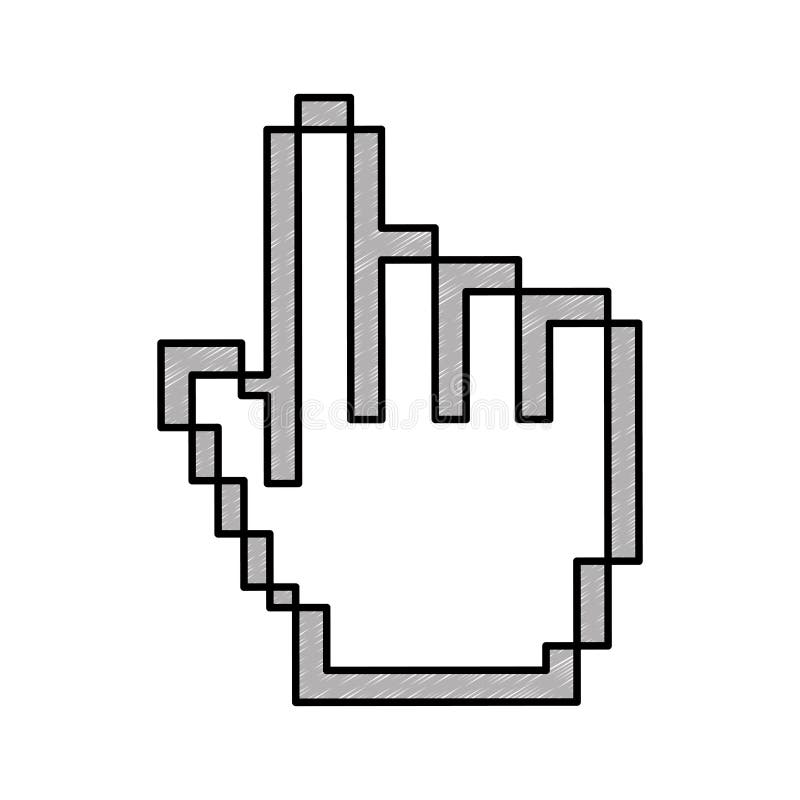 Hand pointer mouse icon stock vector. Illustration of hand - 90627227