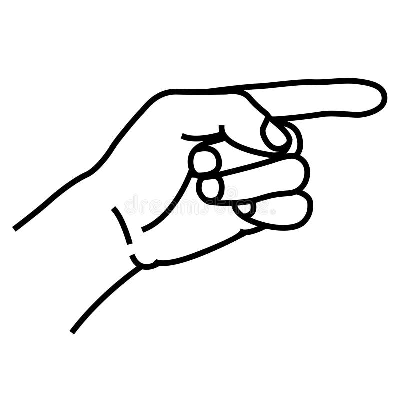 Hand Pointer. Hand Showing One Finger or Counting One. Gesture Hand of ...