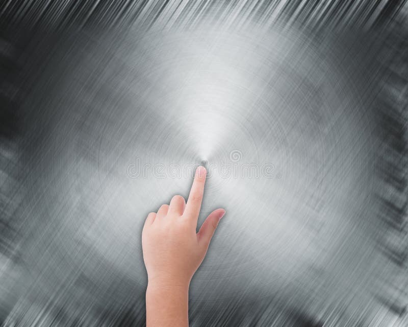 Hand Pointing on Abstract Grey Background Stock Image - Image of ...