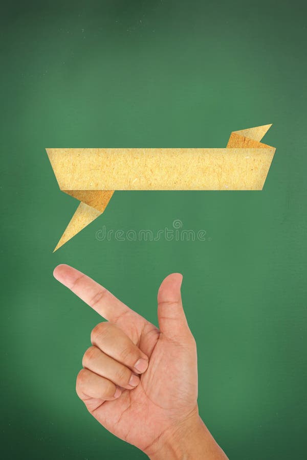 Hand Pointing on Blank Speech Template Stock Illustration ...