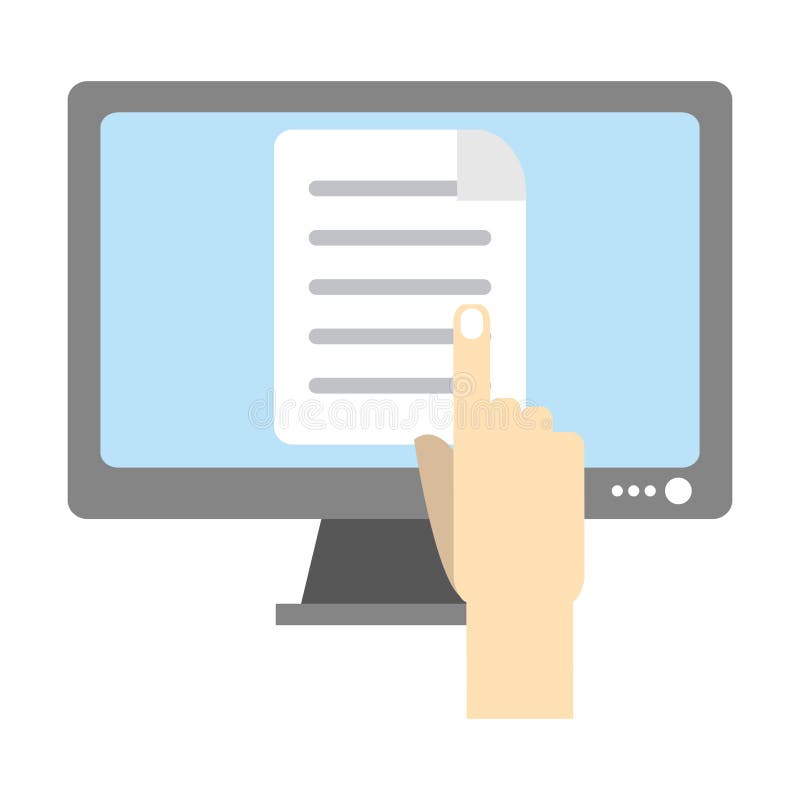 Computer Hand Pointing Stock Illustrations – 11,026 Computer Hand ...