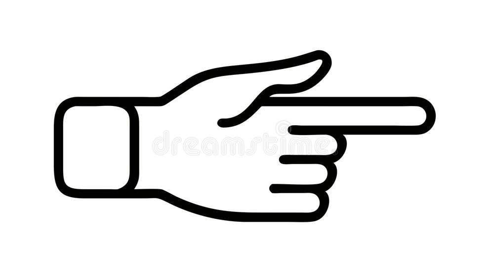 Hand Pointing Direction Icon, Guidance and User Interface Navigation ...