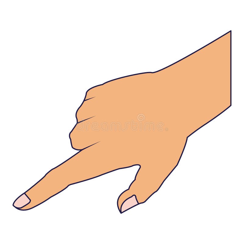 Hand pointing down stock vector. Illustration of space - 136721414