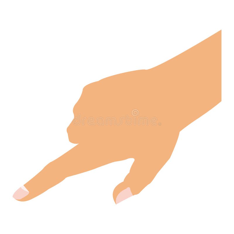 Hand pointing down stock vector. Illustration of person - 136717213