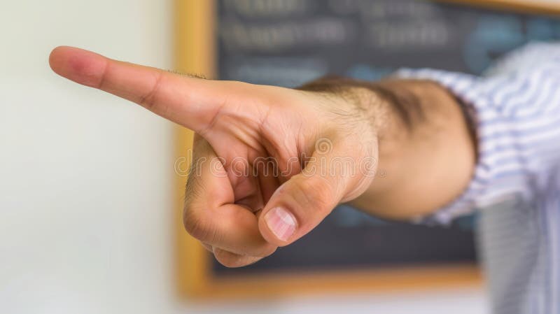 A Hand Pointing Emphatically Towards a Promising Concept on the ...