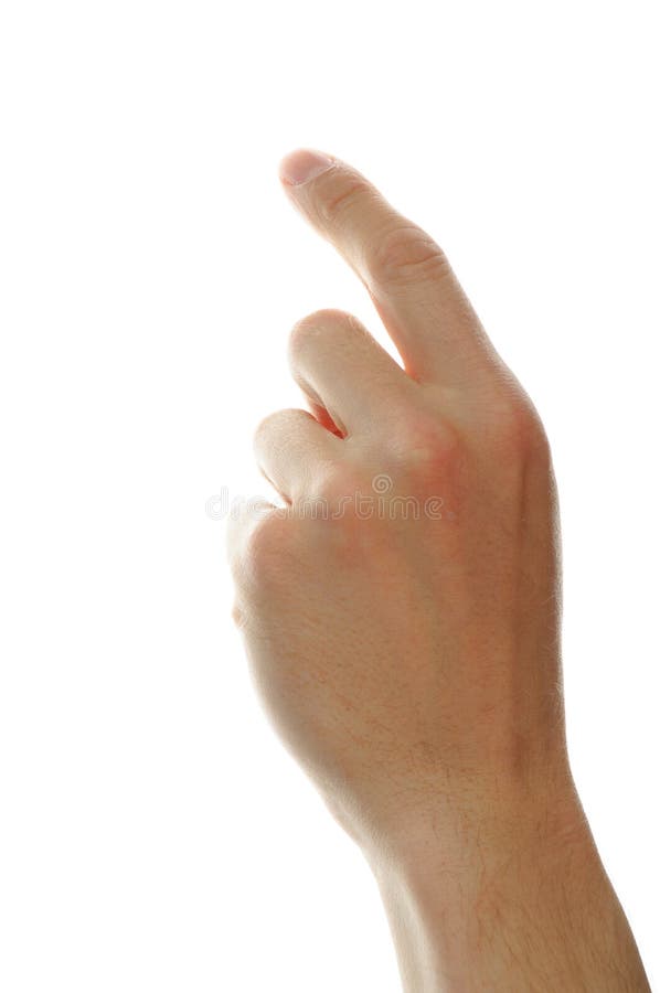 Hand pointing with finger stock photo. Image of signal - 18473336