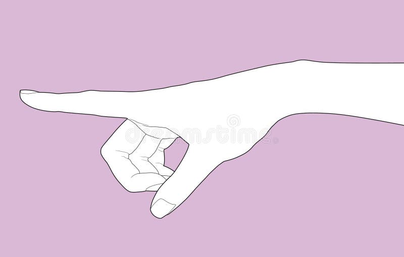 Hand with pointing finger stock vector. Illustration of outline - 19076670
