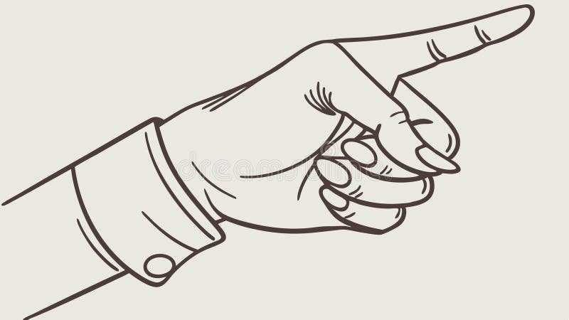 Hand Pointing Finger Gesture Vector. Direction Indicate, Vector Design ...