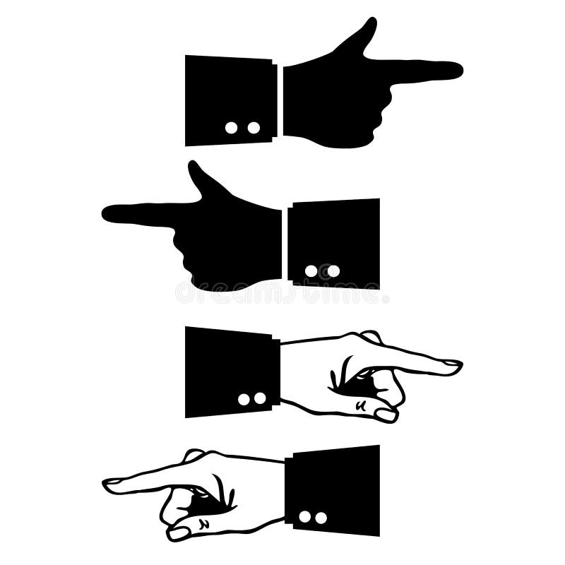Finger Pointing Signs stock vector. Illustration of business - 4055282