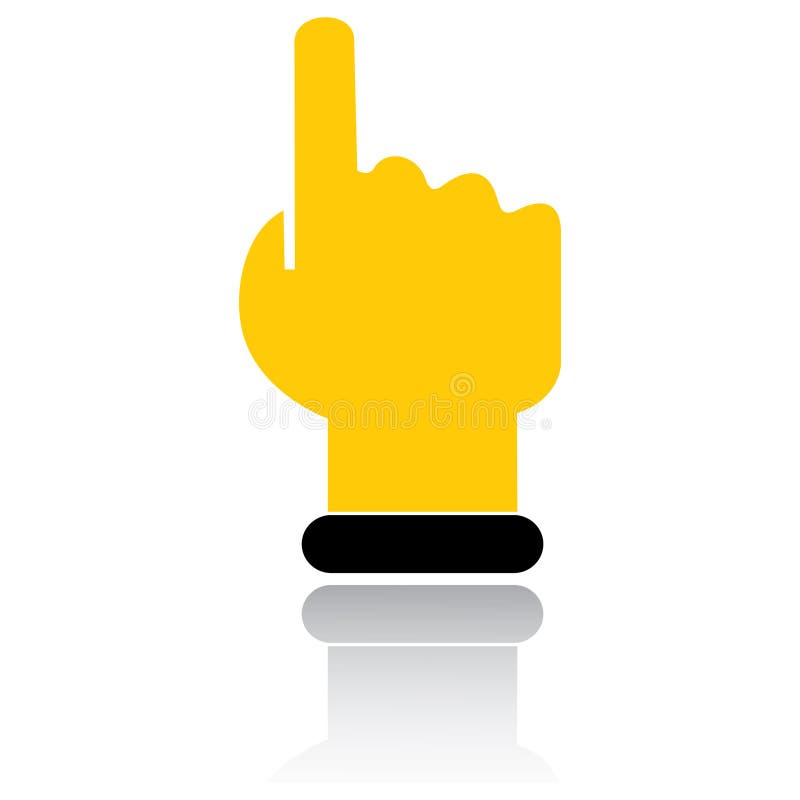 Hand with Pointing Finger. Vector Illustration Decorative Design Stock ...