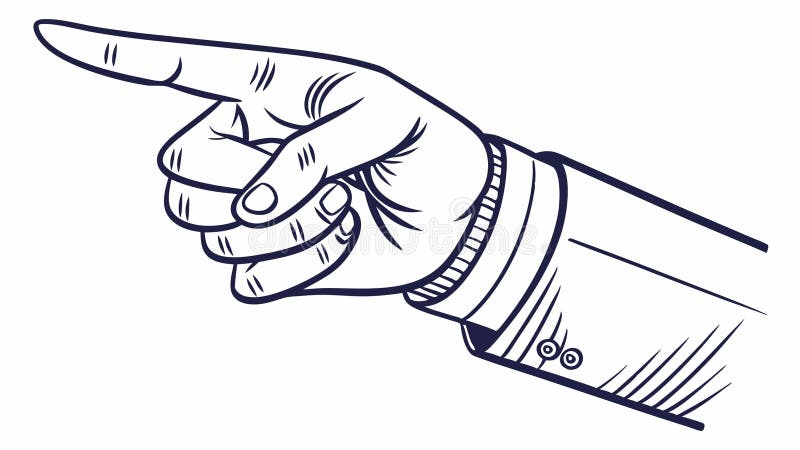 Hand Pointing Forward with Index Finger, Direction, Vector Design ...