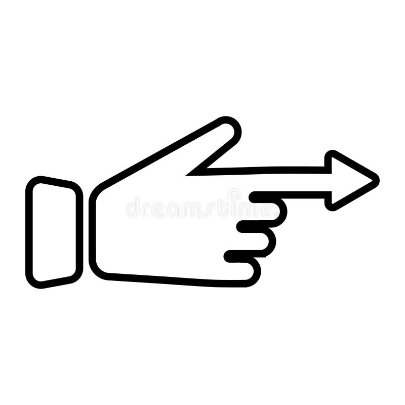 Hand Pointing Gesture Concept of Direct Response Stock Illustration ...