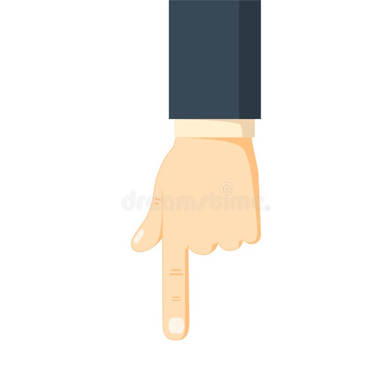 Hand Pointing with Index Finger Icon Stock Vector - Illustration of ...