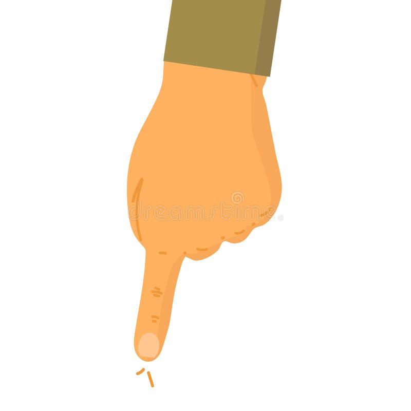 Hand Pointing. Index Finger Touches on Screen or Shows Something. Icon ...