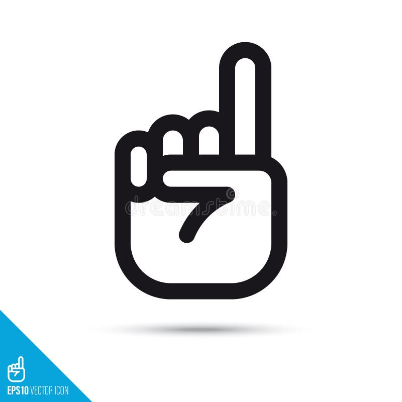 Finger pointing symbol stock illustration. Illustration of pointing ...