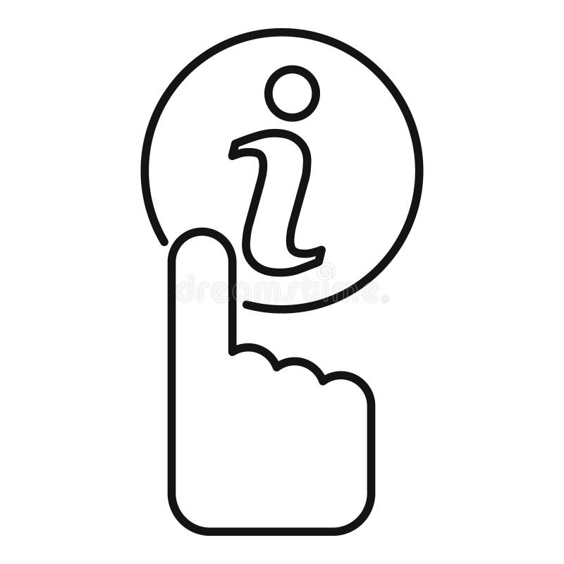 Hand Pointing Info Icon Information Desk Help Support Online Symbol ...