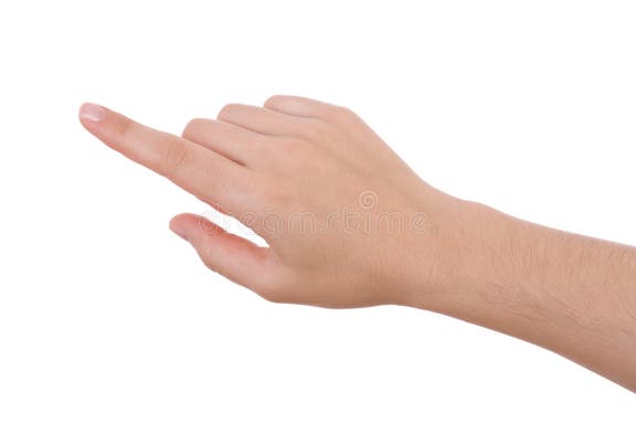 Hand Pointing Isolated on White Stock Photo - Image of gesture ...