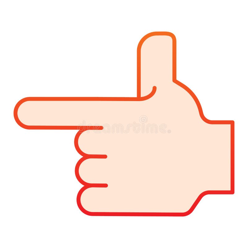 Hand Pointing Left Flat Icon. Direction Vector Illustration Isolated on ...