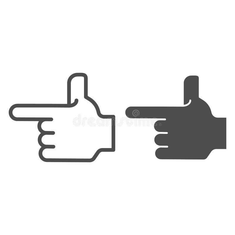 Man Pointing with Left Arm Thin Line Icon. Man Raise a Hand Pointing To ...