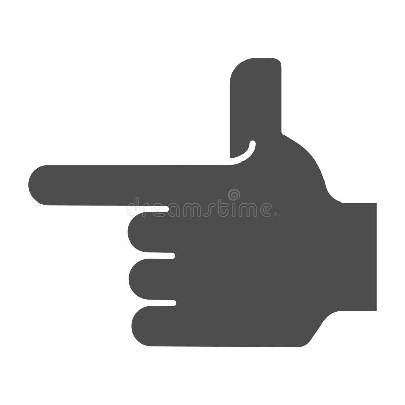 Hand Pointing Left Solid Icon. Direction Vector Illustration Isolated ...