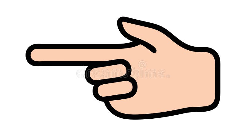 Hand Pointing Left Vector Illustration, Directional Navigation Icon ...